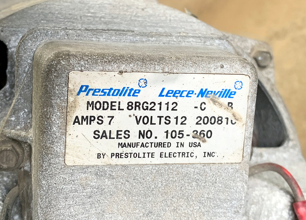 Prestolite / Leece-Neville #8LHA2070VE / 8RG2112 Alternator ...