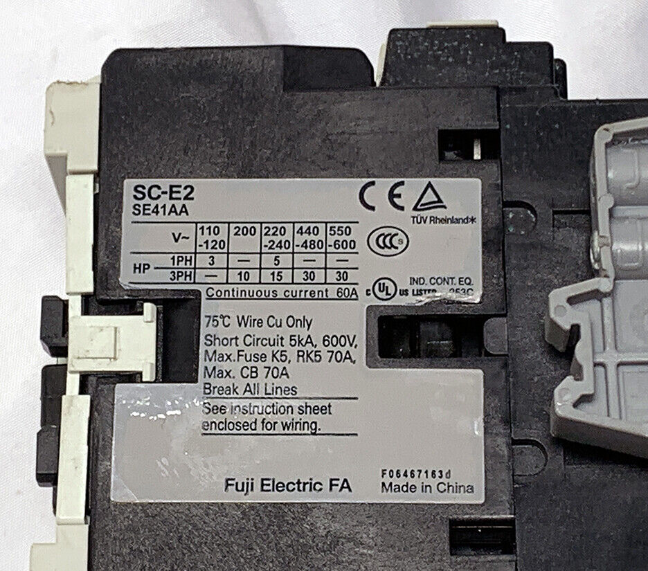 Fuji Electric SC-E2 Contactor w/ extras – Industrial Surplus Oregon